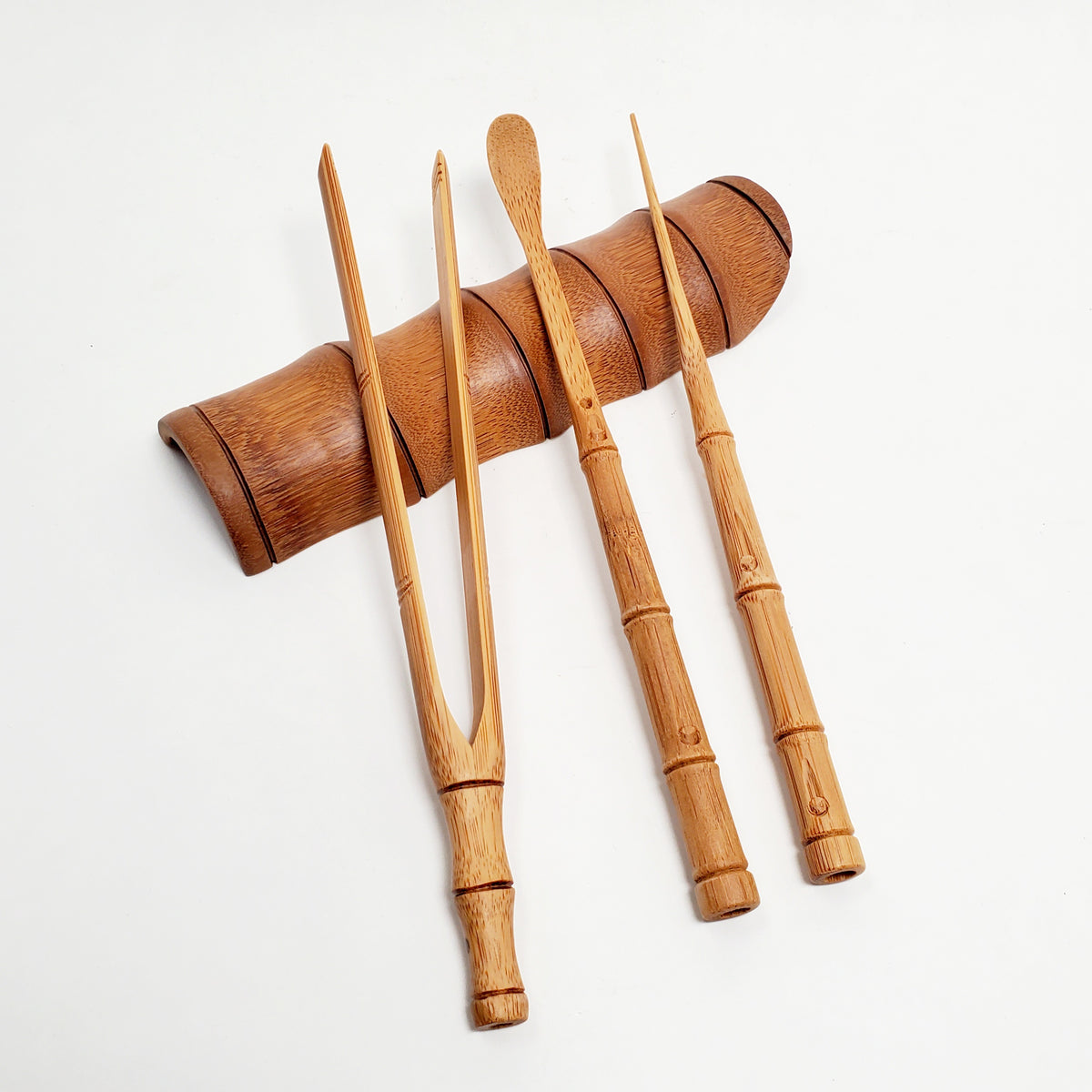 Tea Tool Set - Carved Bamboo 4 PC Set – Tea Habitat