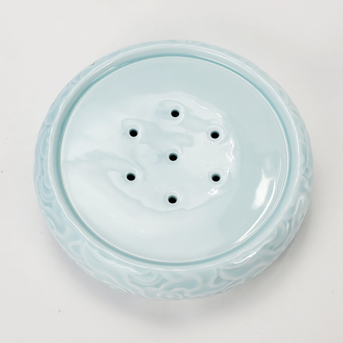 Tea Boat Tray Light Blue Auspicious Cloud Porcelain – Tea Habitat