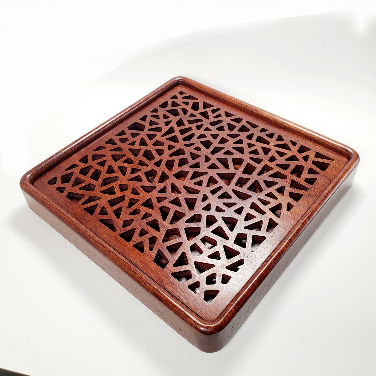 Tea Boat Tray Rectangular Huang Hua Li Hardwood Squre – Tea Habitat